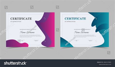 감사 템플릿 인증서 성취 인증서 포상 스톡 벡터로열티 프리 2061537845 Shutterstock