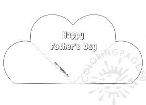 Simple Popup Heart Card Father S Day Coloring Page