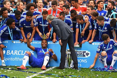 Picture Special Chelsea Lift The Premier League Trophy After