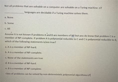 solved not all problems that are solvable on a computer are