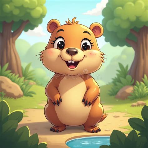 Cute Capybara Cartoon Illustration Stock Illustration Illustration Of