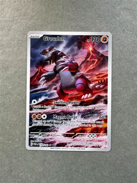 199182 Groudon Illustration Rare Card Sv04 Paradox Rift Pokemon