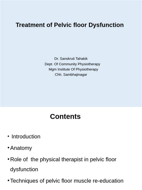 Pelvic Floor Dysfunction 1 Pdf Urinary Incontinence Pelvis