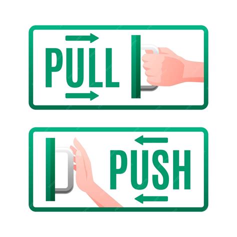 Ilustração De Sinal Push Pull Gradiente Vetor Grátis