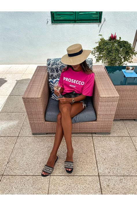 Dámské tričko Prosecco Mood Fuchsia | Eshopat.cz