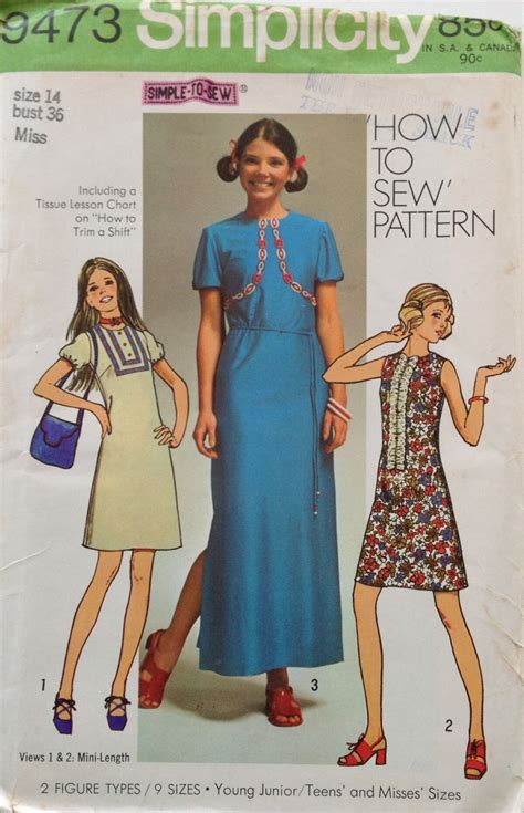 Simplicity 9473 A Vintage Sewing Patterns Fandom
