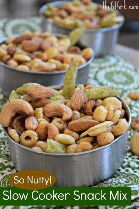 So Nutty Slow Cooker Snack Mix Recipe Thefitfork