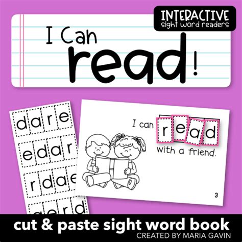 Emergent Reader For Sight Word Read I Can Read Book Kinder Craze