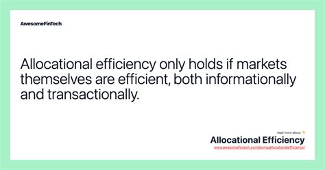 Allocational Efficiency AwesomeFinTech Blog