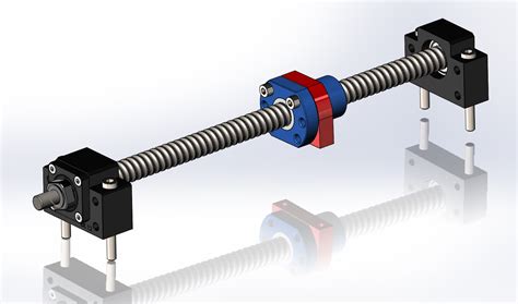 فایل های آماده سه بعدی Ball Screw کارشده در نرم افزار سالید ورک 4fem