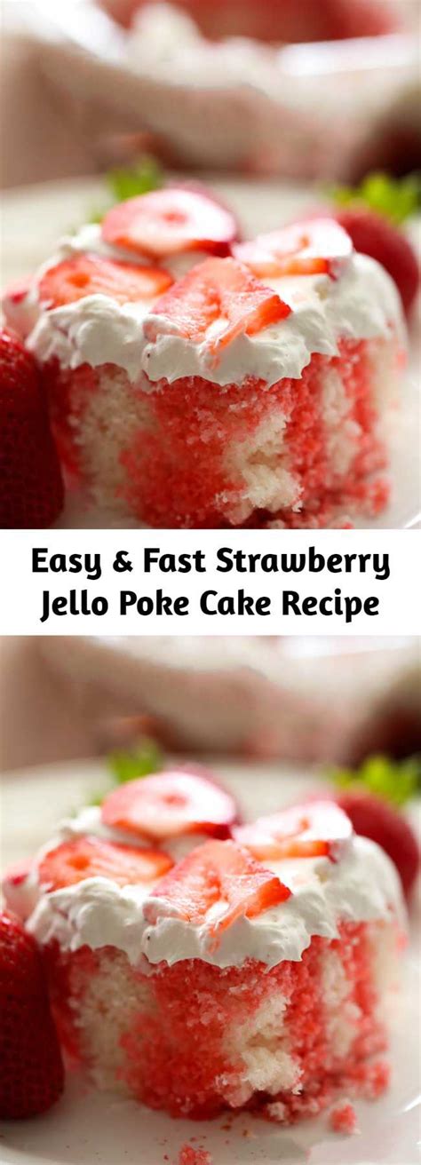 Easy And Fast Strawberry Jello Poke Cake Recipe Mom Secret Ingrediets