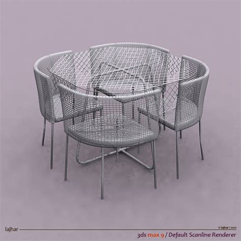 Lwo Architectural Visualization Chairs Table