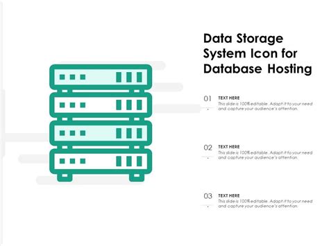 Data Storage System Icon For Database Hosting Ppt Powerpoint