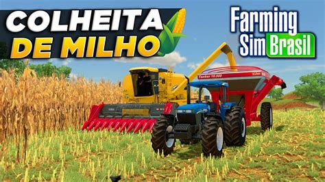 PRIMEIRO PLANTIO E COLHEITA DE MILHO No FARMING SIM BRASIL Novo Jogo