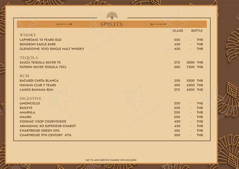 Menu At The Deck Beach Club Ko Samui