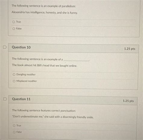 The Following Sentence Is An Example Of Parallelism