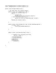 ExceptionExercises Java Class MiddleException Extends Exception