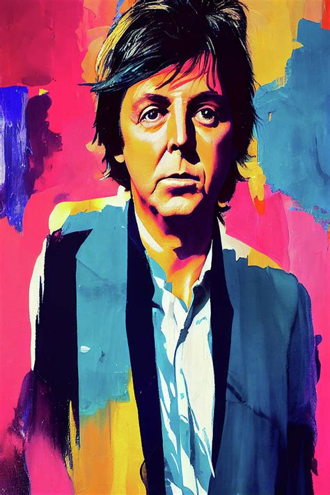Paul Mccartney Inspired Portrait Fab Four Digital Art By Aj Etheridge