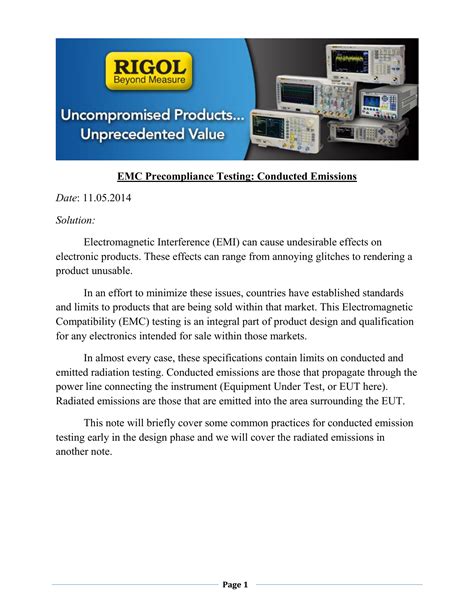 Emc Precompliance Testing Conducted Emissions Date 1105
