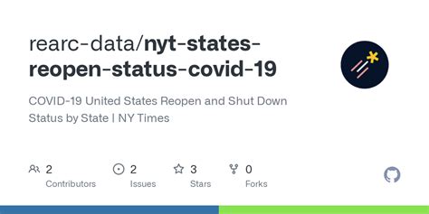 GitHub Rearc Data Nyt States Reopen Status Covid 19 COVID 19 United