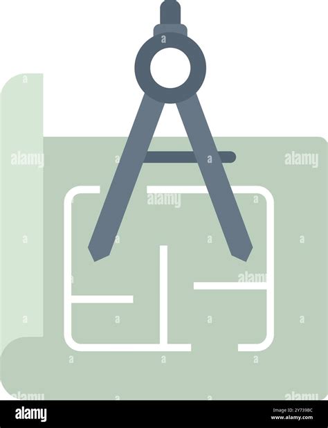 Compass Is Drawing A House Plan On A Blueprint A Symbol Of Architecture And Construction Stock