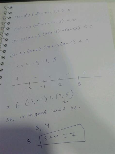 The Of All Integers Satisfying The Inequality Left 4 X 2 Right Left X