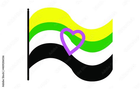 Vector Illustration Of The Waving Skoliosexual Pride Flag On White