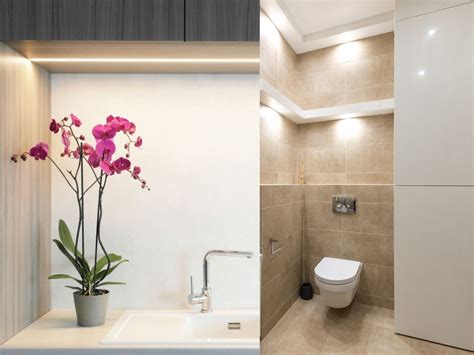 Półka z oświetleniem led Jak oświetlić półki w łazience SMD LED