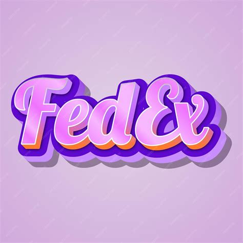 Premium Photo Fedex Typography 3d Design Cute Text Word Cool