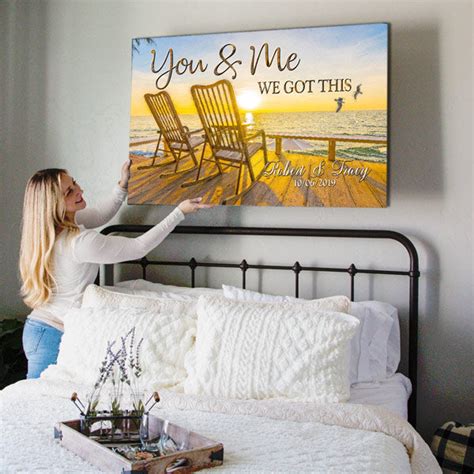 Personalizedsunset Beach You And Me We Got Thispremium Canvas Wall Art