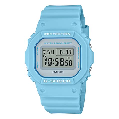Casio卡西歐 極簡淡藍g Shock電子錶dw 5600sc 2 G Shock Yahoo奇摩購物中心