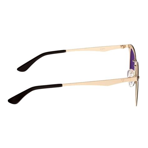 Sixty One Infinity Aluminium Sunglasses Gold Frame Pink Celeste Lens
