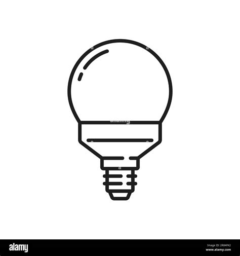 Globe Light Bulb And Led Lamp Outline Icon Eco Lightbulb Electricity