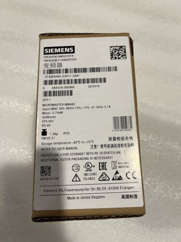 1pc New Siemens 6se6440 2ud17 5aa1 6se6 440 2ud17 5aa1 In Box Expedited