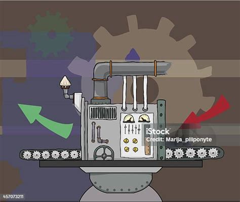 Complex Machine Stock Illustration Download Image Now Machinery Factory Lever Istock