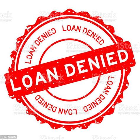 그런지 빨간 대출 은 흰색 배경에 단어 라운드 고무 씰 스탬프를 거부 개념에 대한 스톡 벡터 아트 및 기타 이미지 개념