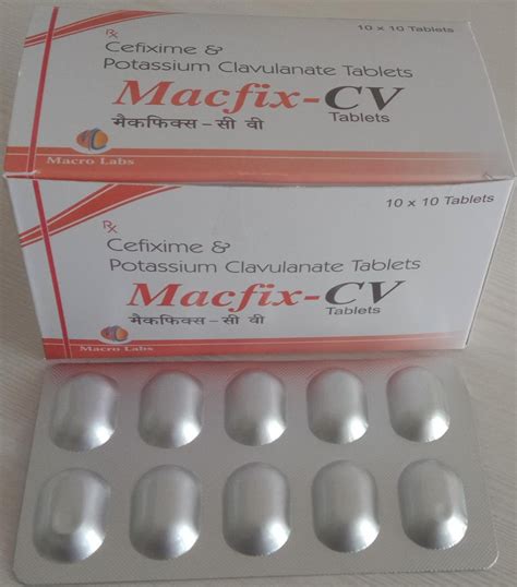 Macfix Cv Cefixime200mg Clavunic Acid 125mg Tab Prescription