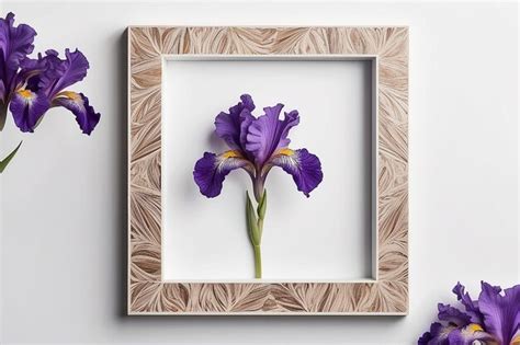 Premium Photo Iris Illusion Inlay Frame Mockup