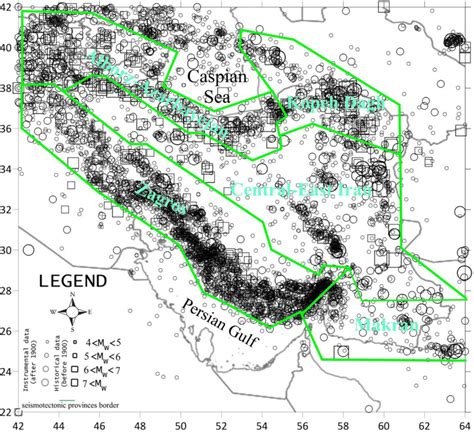 Major Seismotectonic Provinces Of Iran As Proposed By Mirzaei Et Al