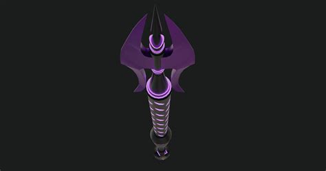 Fantasy Spear 02 Glow Weapon With Pbr 3d Model By Eight Vertex
