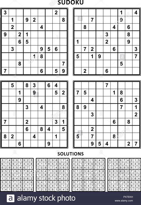 Sudoku Puzzles Printable With Answers Sudoku Printable