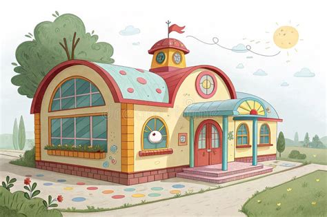 Cute Structure Can Be Use As A School Or Some Kind Of Funny Building