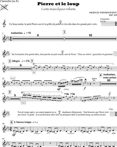 Pierre Et Le Loup Peter And The Wolf Sheet Music By Sergei Prokofiev