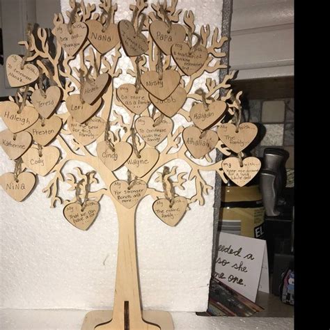 Bruiloftwensboom Met Tags Wensboom Groot Houten Gastenboek