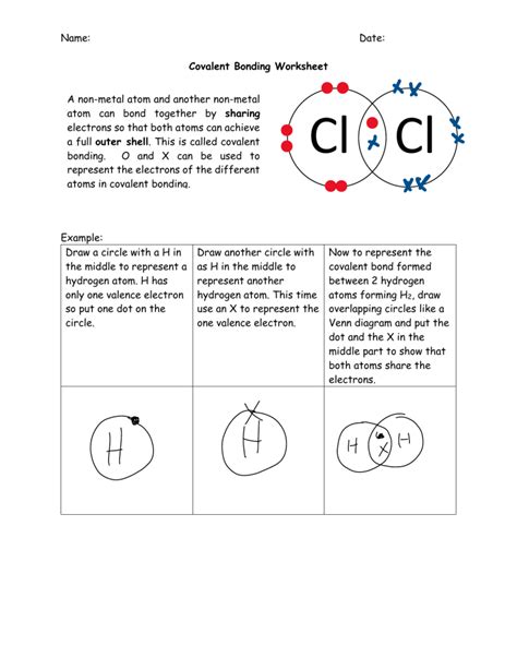 Covalent Bonding Worksheet Chemistry Practice