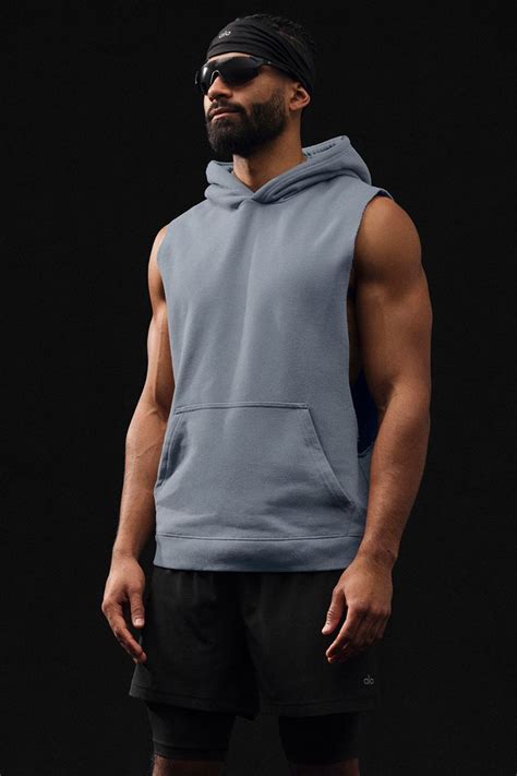 Renown Sleeveless Hoodie Steel Grey Sleeveless Hoodie Sleeveless