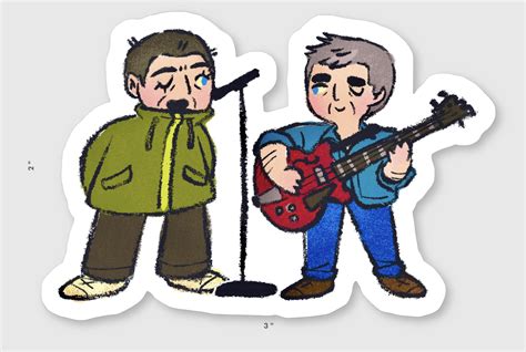 Noel And Liam Gallagher Oasis Live 2025 3 Vinyl Sticker Etsy