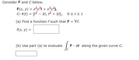 Solved Consider F And C Below Chegg Com