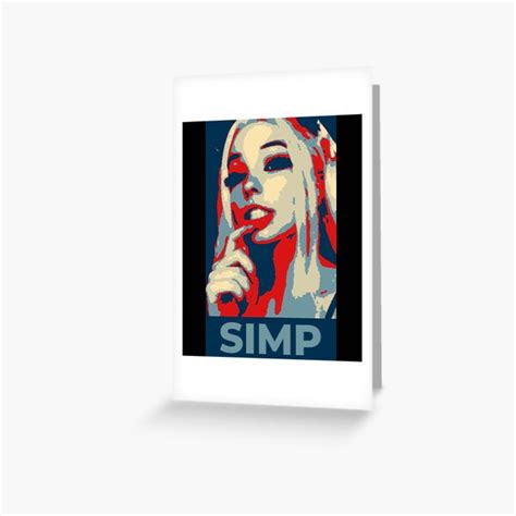 Belle Delphine Simp Alert Greeting Card By Gayhedonisttee Redbubble