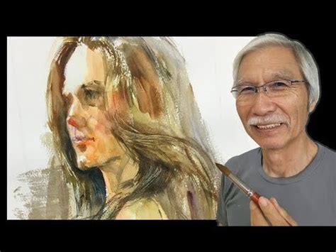 水彩画の基本女性の横顔を描くコツ How to draw the female face side view Watercolor